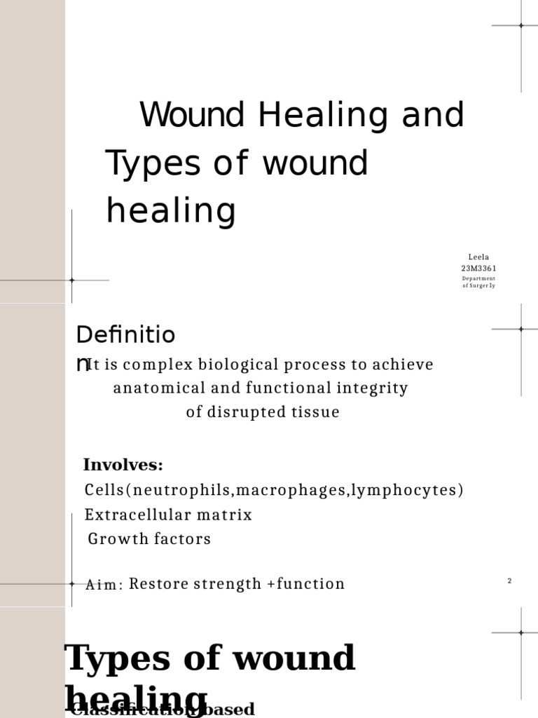 Wound Healing and Types of Wound Healing | PDF | Wound Healing ...