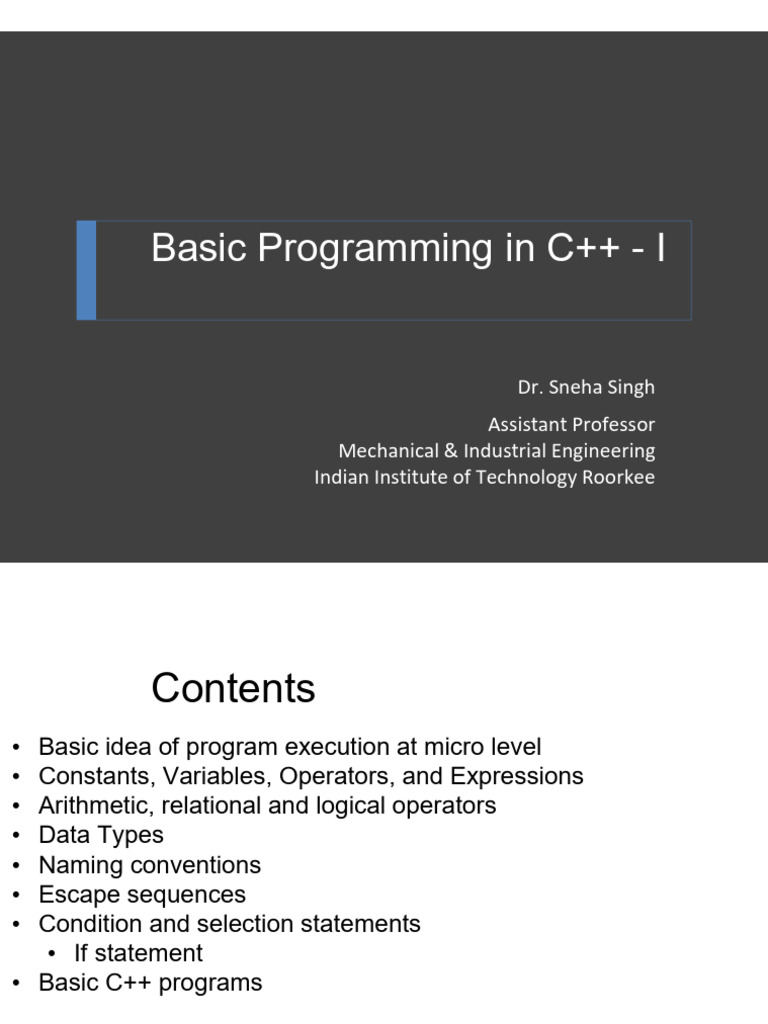 4 Basic Programming Part 1 | PDF | Computer Program | Programming