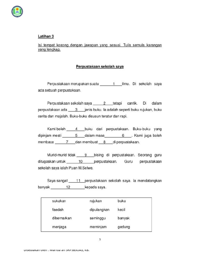 Pakej Kerjarumah THN 3 BM | PDF