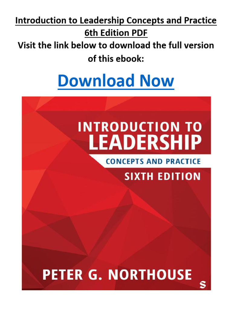 Leadership Concepts & Practice PDF | PDF | Leadership | Concept