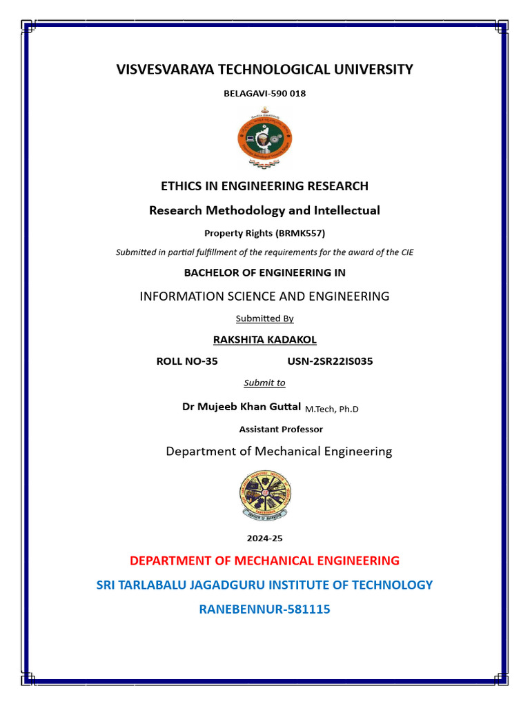 Ethics in Engineering Research Guide | PDF | Informed Consent ...