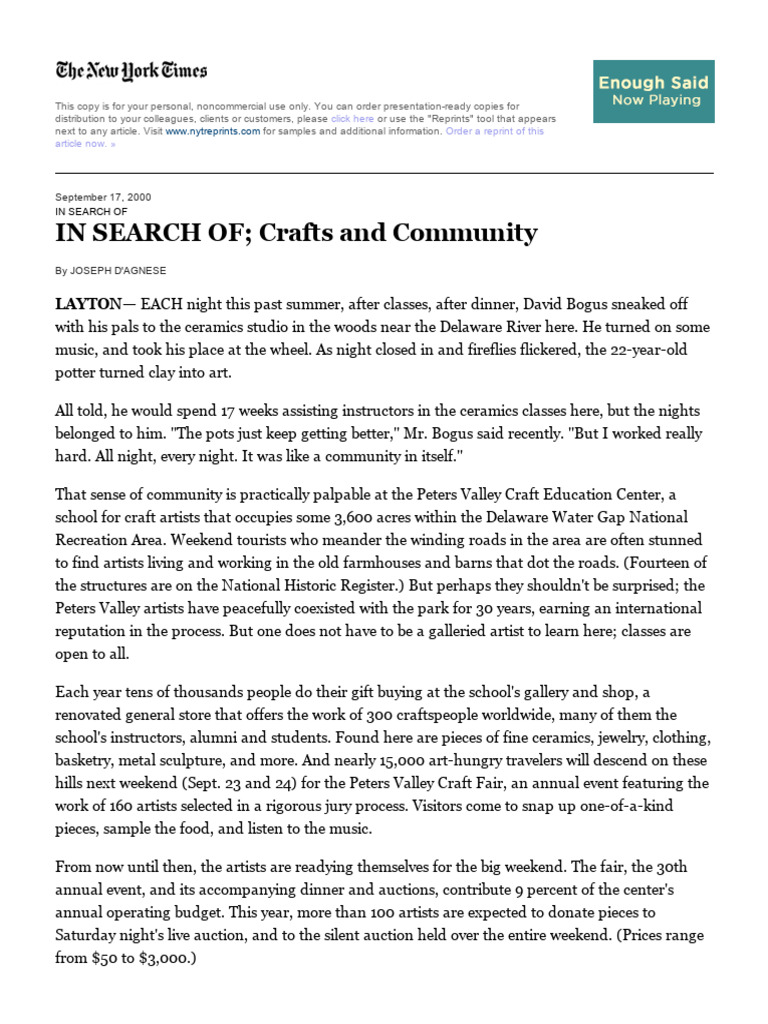 Peters Valley Craft Fair Overview | PDF