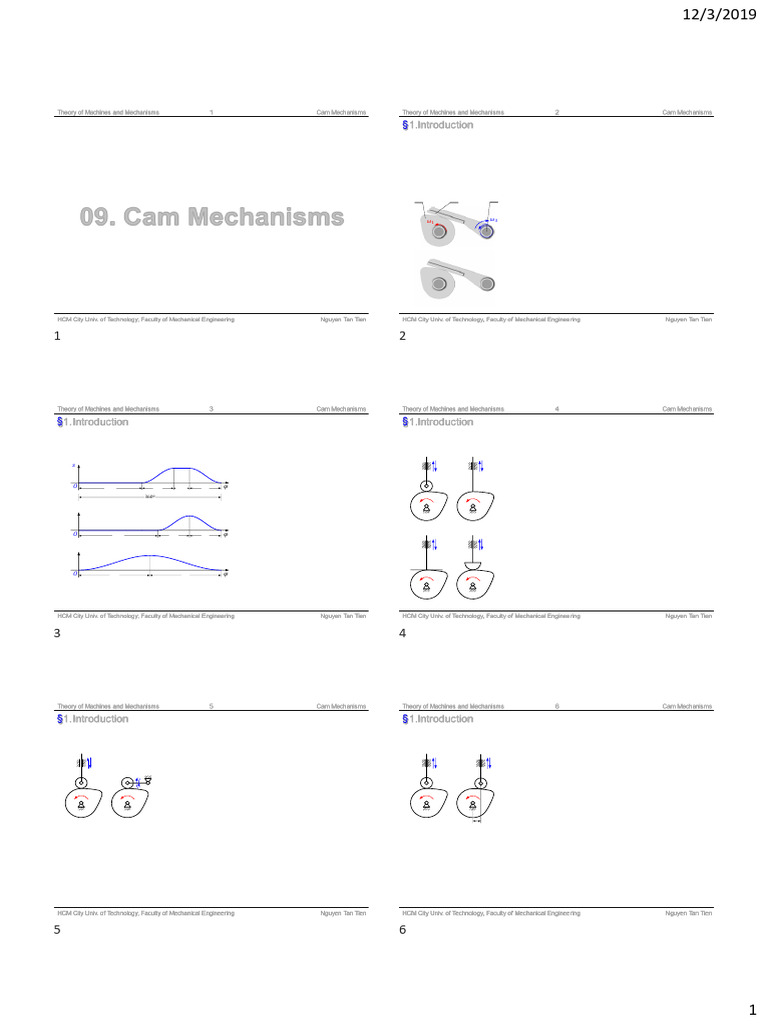 Cam Mechanisms Overview and Analysis | PDF | Machines | Force