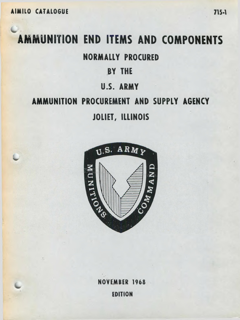 Ammunition End Items and Components | PDF