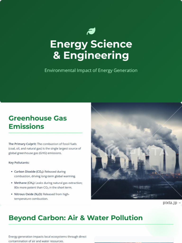 Energy Science & Engineering - Environmental Impact | PDF