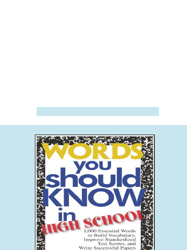 (Ebook) Words you should know in high school: 1,000 essential words to ...