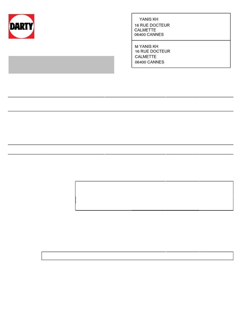 Facture Darty : iPhone et garanties | PDF | Impôts | Sodles