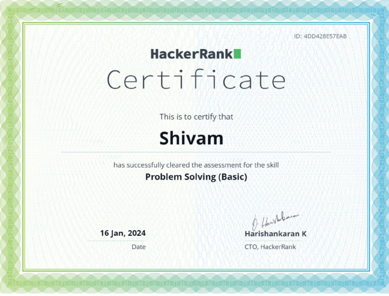 Problem Solving Basic Certificate | PDF