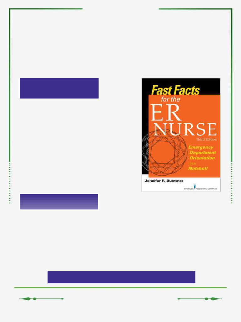 Fast Facts for the ER Nurse: Emergency Department Orientation in a ...