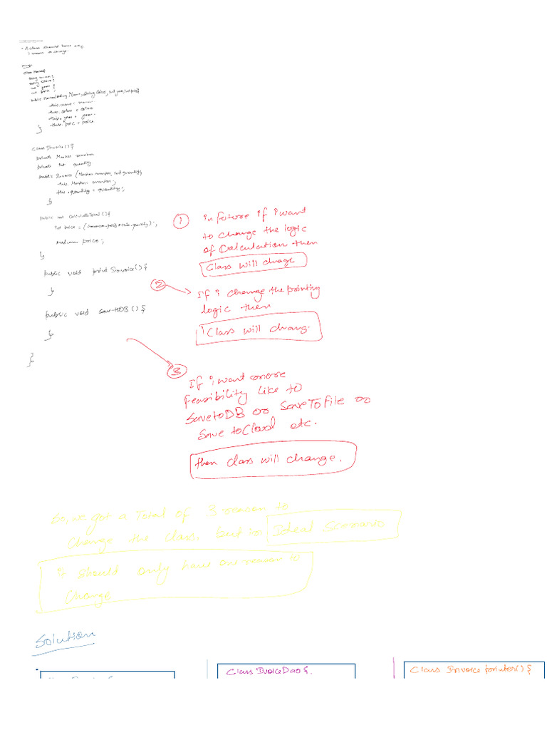 S Single Responsibility Principle | PDF