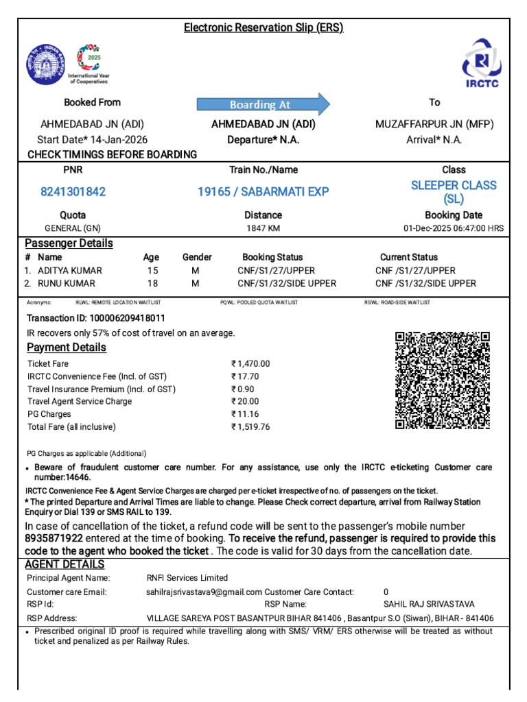 8241301842 Runu Kumar Ray | PDF | Identity Document