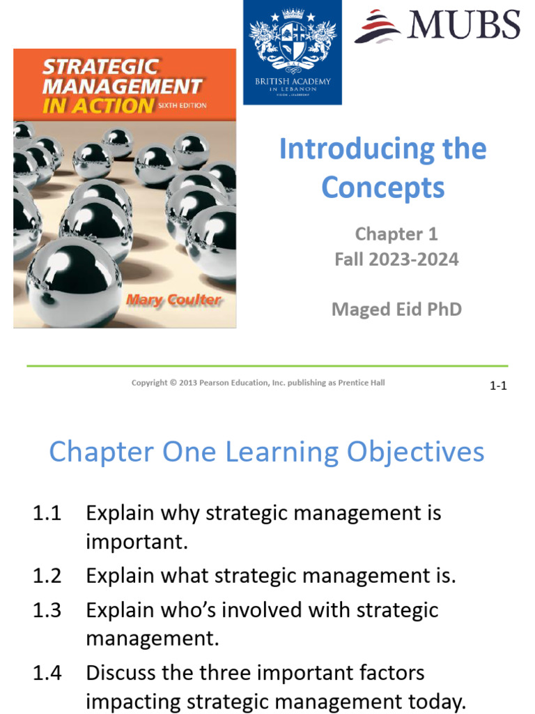 Chapter 1 - Intro To Strategic MGT | PDF | Strategic Management ...