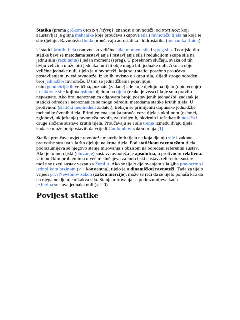 Statika | PDF