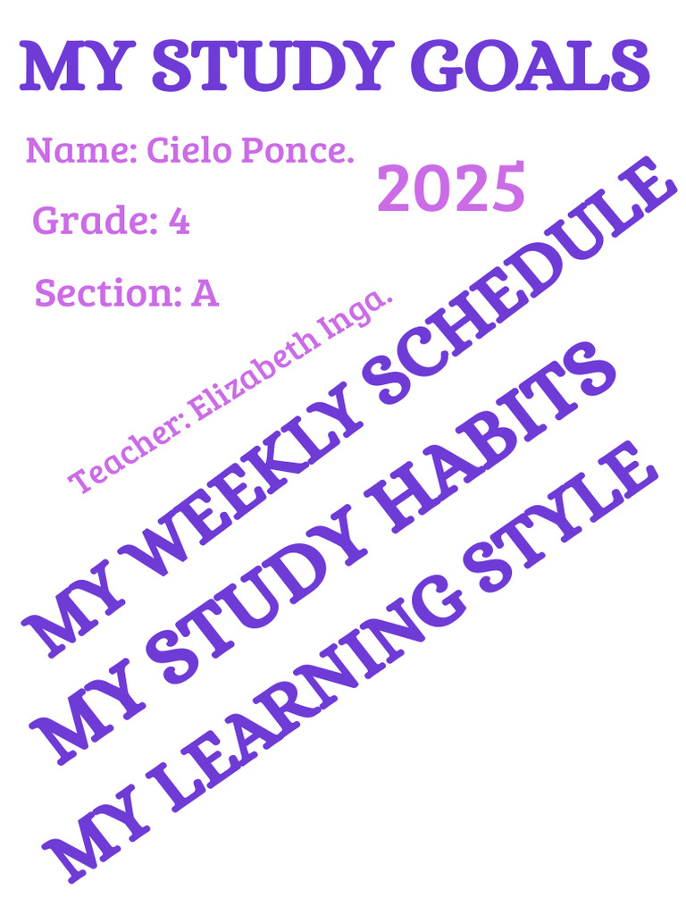 Cielo Ponce's 2025 Study Goals | PDF