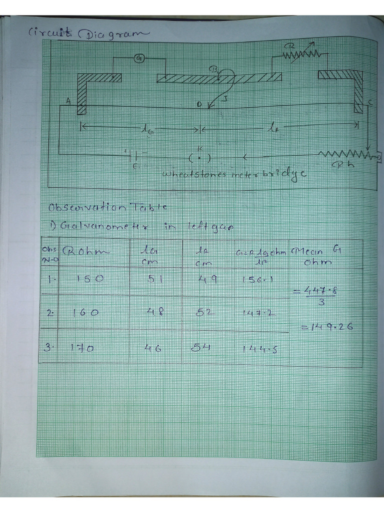 EXP - 8 Resistance of Galvanometer by Kevin's Method | PDF