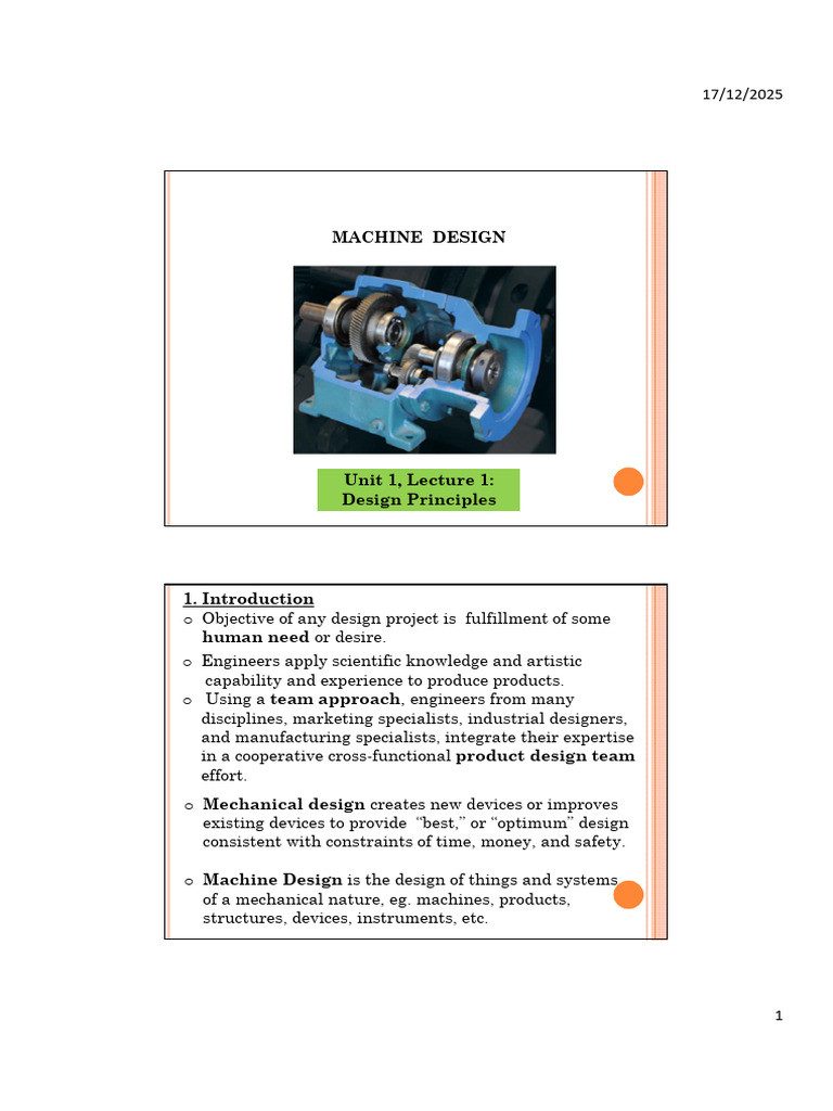 Unit 1 Lecture 1 Design Principles - 015652 | PDF | Standardization ...
