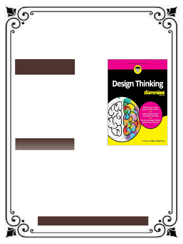 Design Thinking For Dummies 1st Edition Christian Muller-Roterberg ...