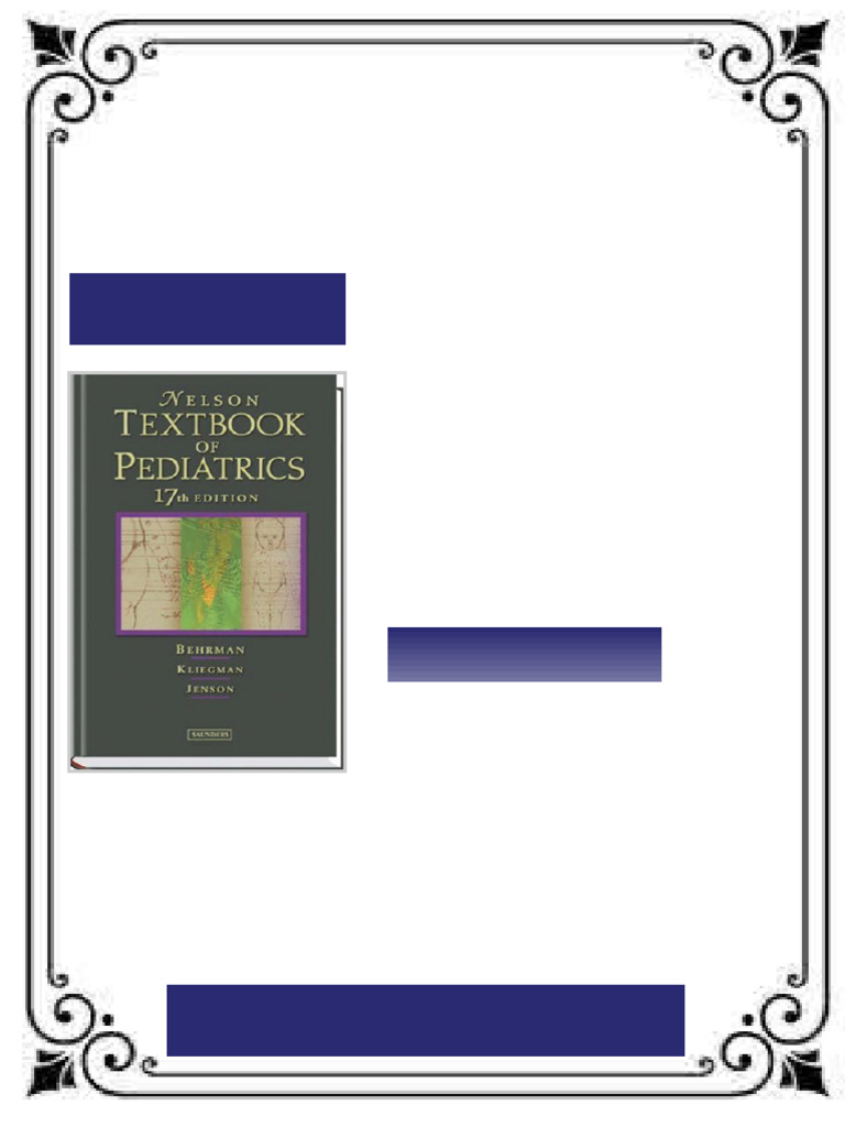 Nelson Textbook of Pediatrics 17th Edition Richard E. Behrman Md ebook ...
