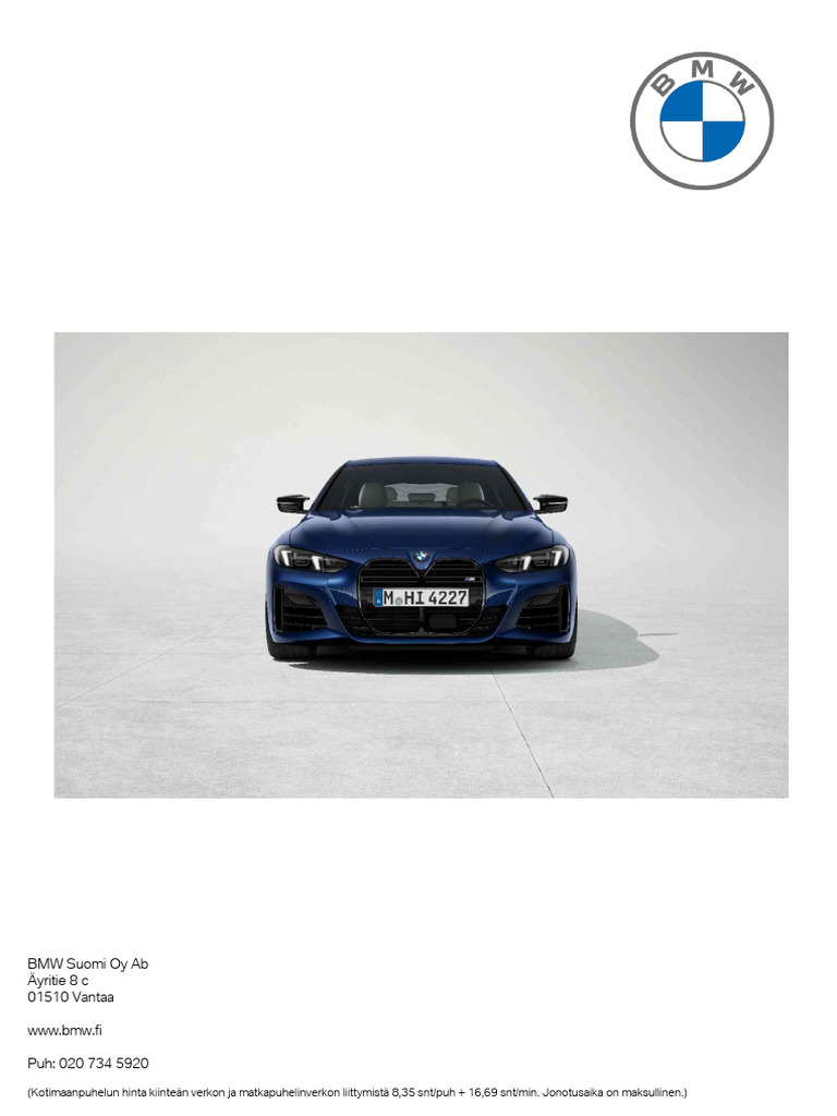 BMW 4-sarjan Gran Coup LCI (G26), Hinnasto 1.7.2025 | PDF