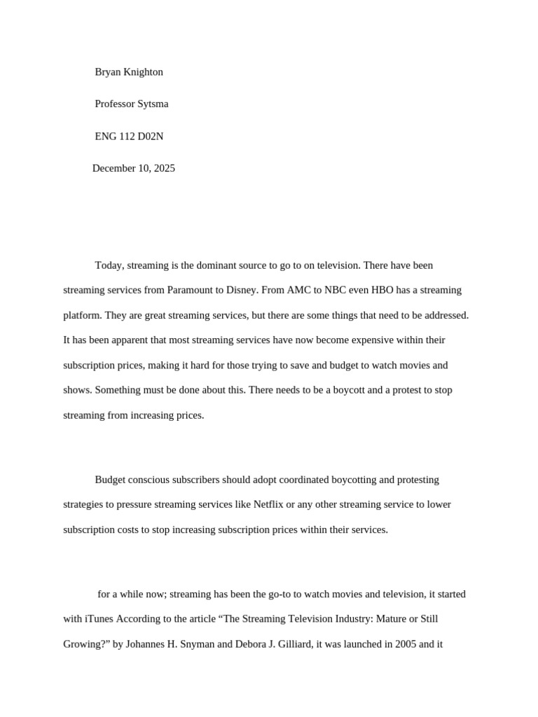 Bryan Knighton Argument With Sources Proposal Essay | PDF