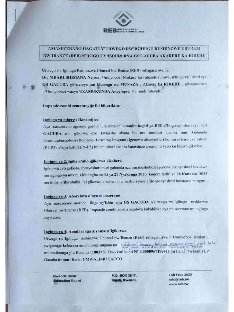 GS GACUBA Contract for Remedial Program | PDF