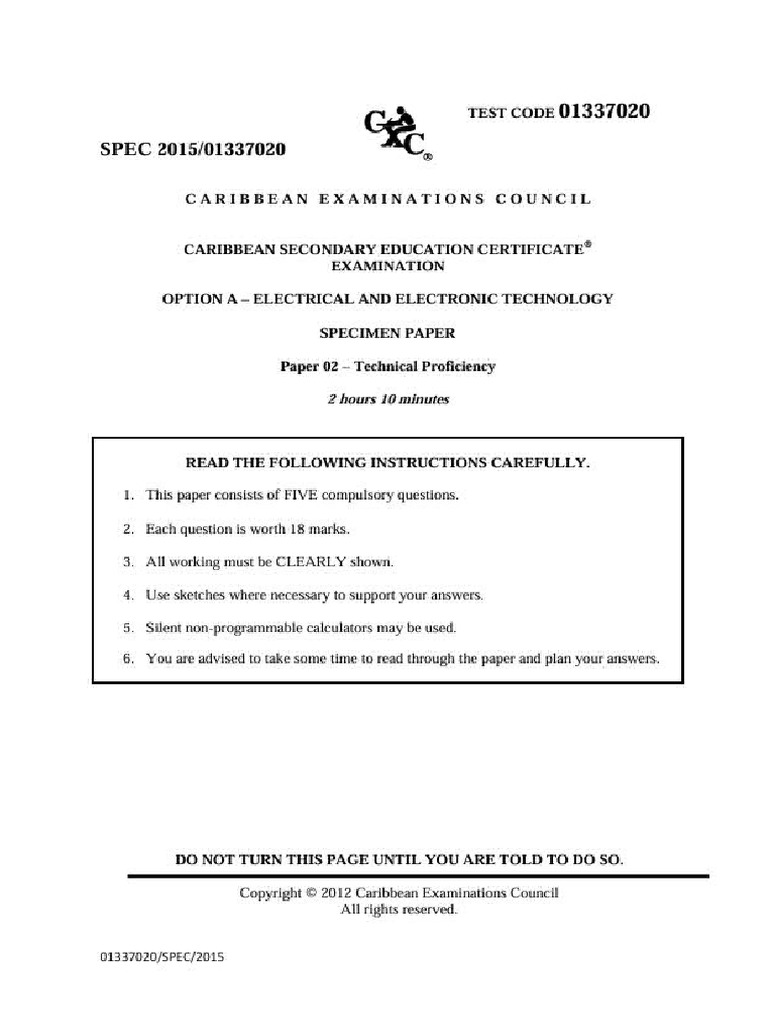 Sample Test (Mock Exam) | PDF