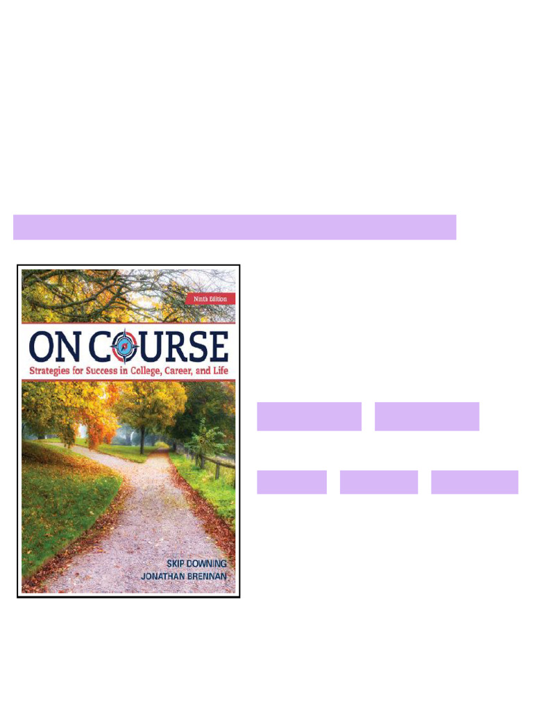 Test Bank for On Course: Strategies for Creating Success in College ...