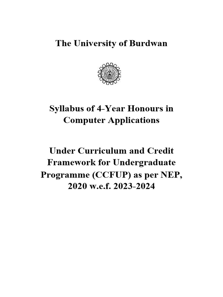 Burdwan University BCA Syllabus 2023-2024 | PDF | Vector Space | Linear Map