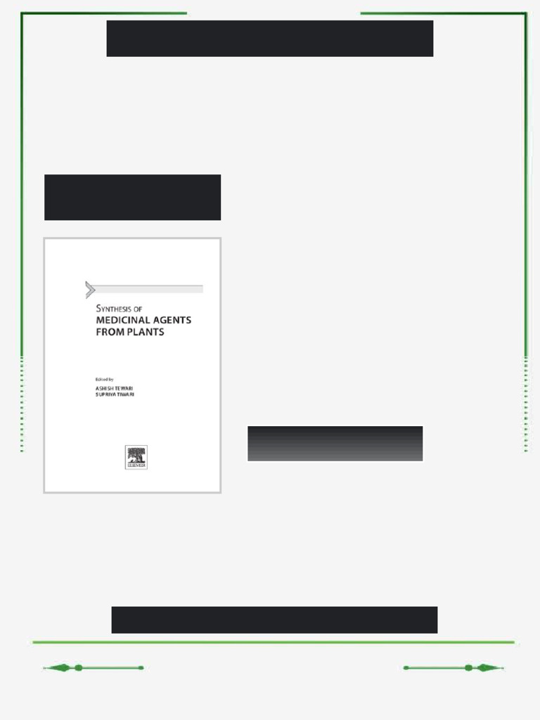 Synthesis of Medicinal Agents from Plants 1st Edition Ashish Tewari ...