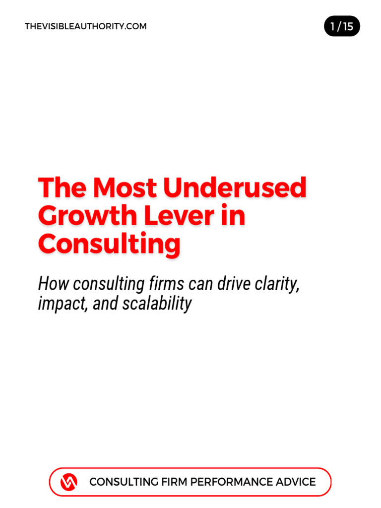 The Most Underused Growth Lever in Consulting 1761510002 | PDF ...