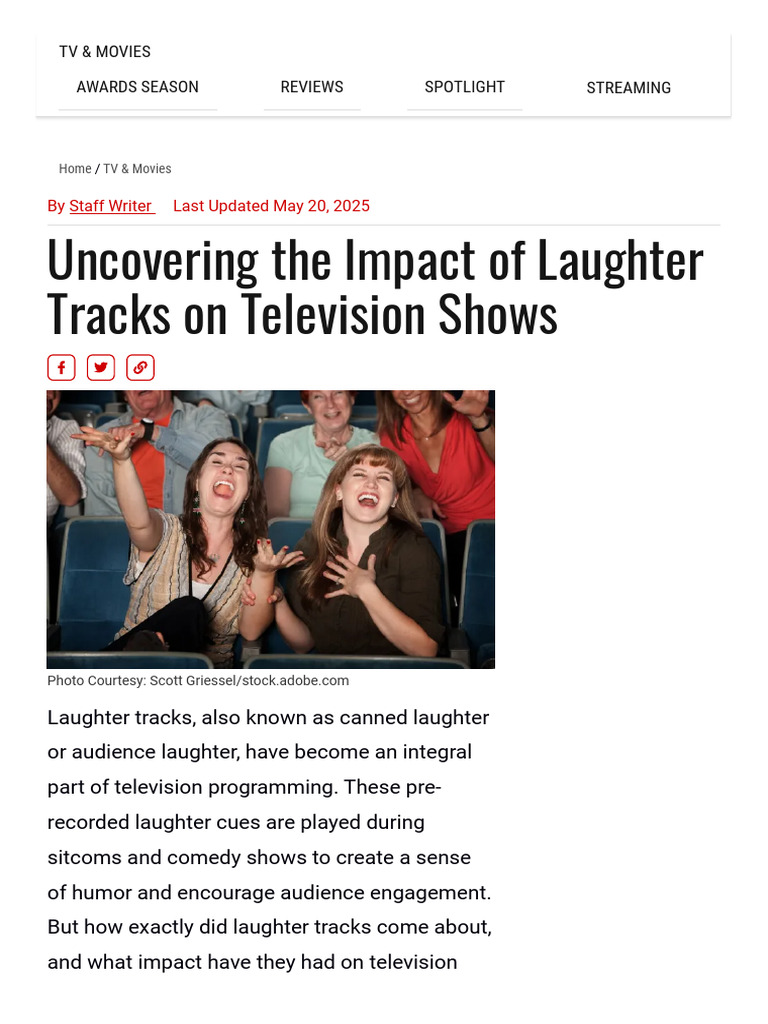 Uncovering the Impact of Laughter Tracks on Television Shows - Ask.com ...