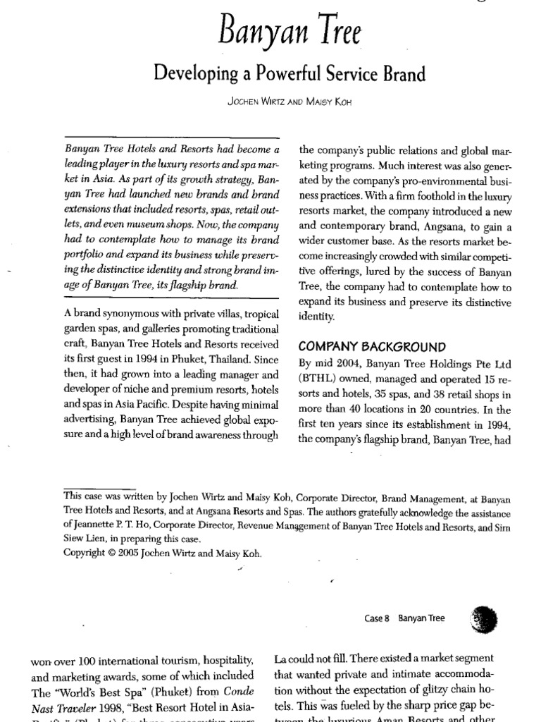Case Study Banyan Tree | PDF
