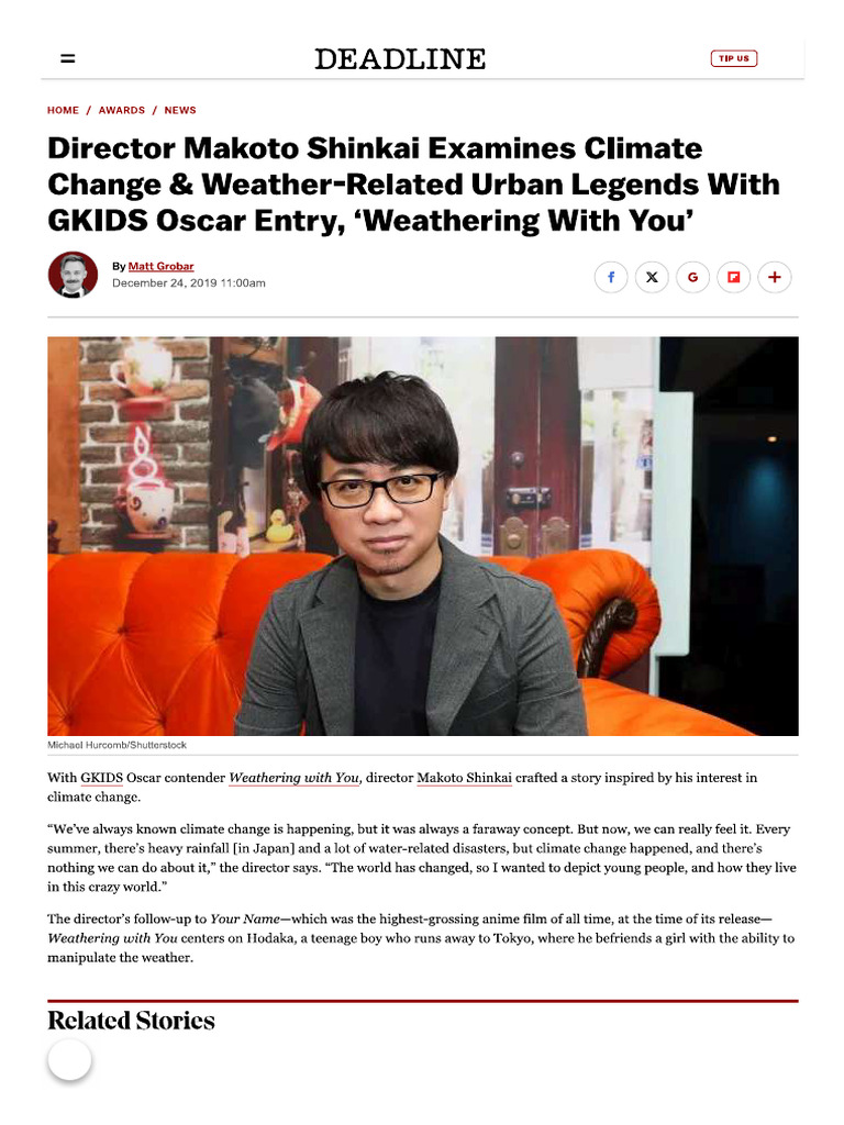 05-Grobar_2019_Weathering With You’ Director on Story Inspired | PDF