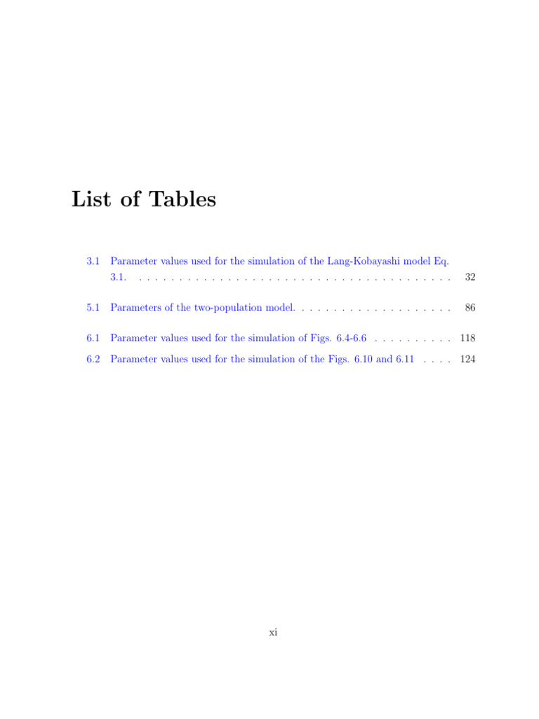 List of Tables and Figures Overview | PDF