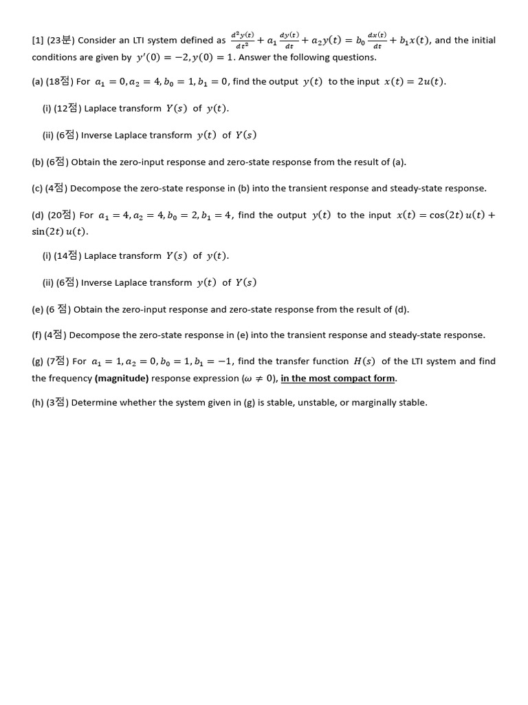 LTI System Analysis and Responses | PDF | Discrete Fourier Transform ...