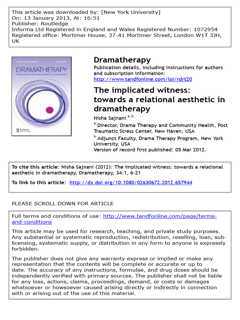 The Implicated Witness Towards A Relatio | PDF