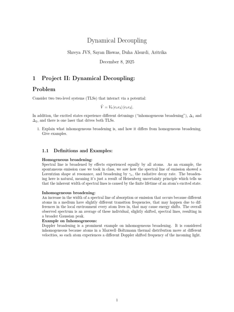 Q Optics Project | PDF | Spectral Line | Quantum Mechanics