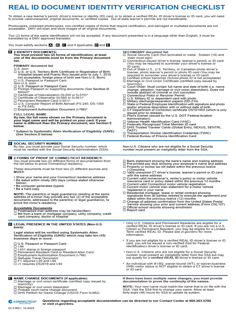 REAL ID Document Verification Guide | PDF | Identity Document | Driver ...