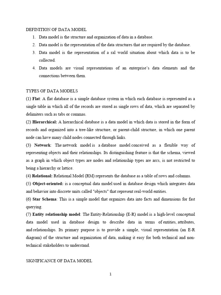 DP Week 6 &8 Data Model & Data Modelling | PDF | Conceptual Model ...