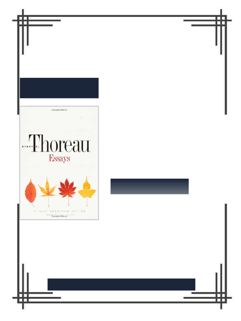 Essays A Fully Annotated Edition Henry D. Thoreau ebook unlocked pdf ...