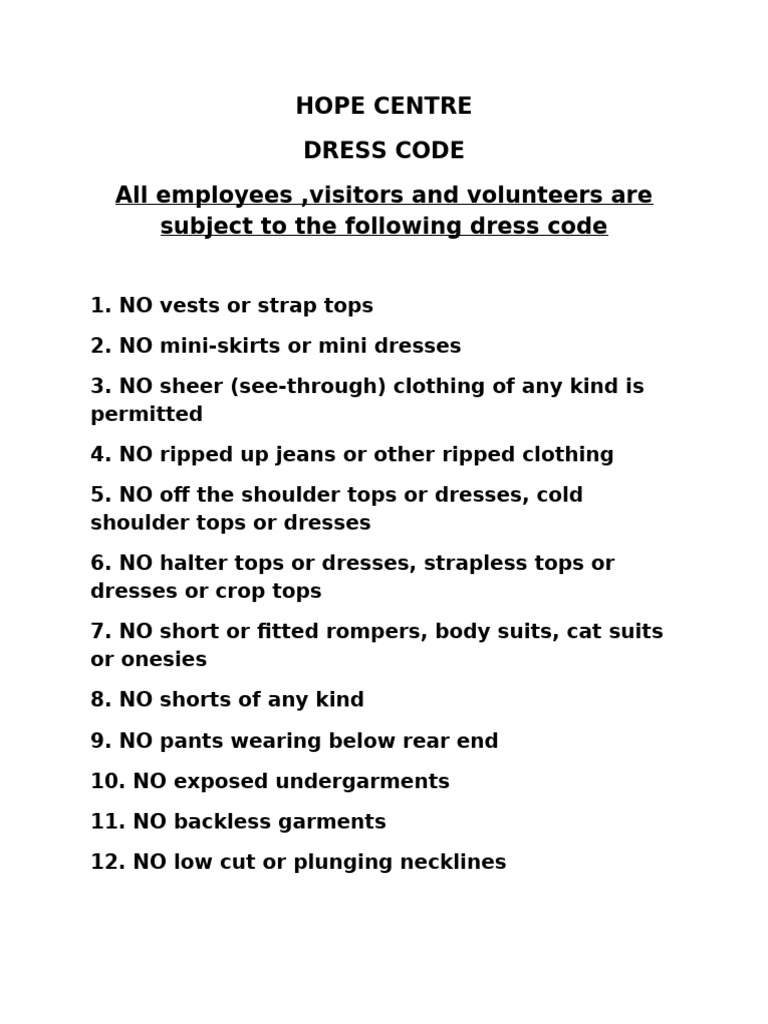 Dress Code | PDF