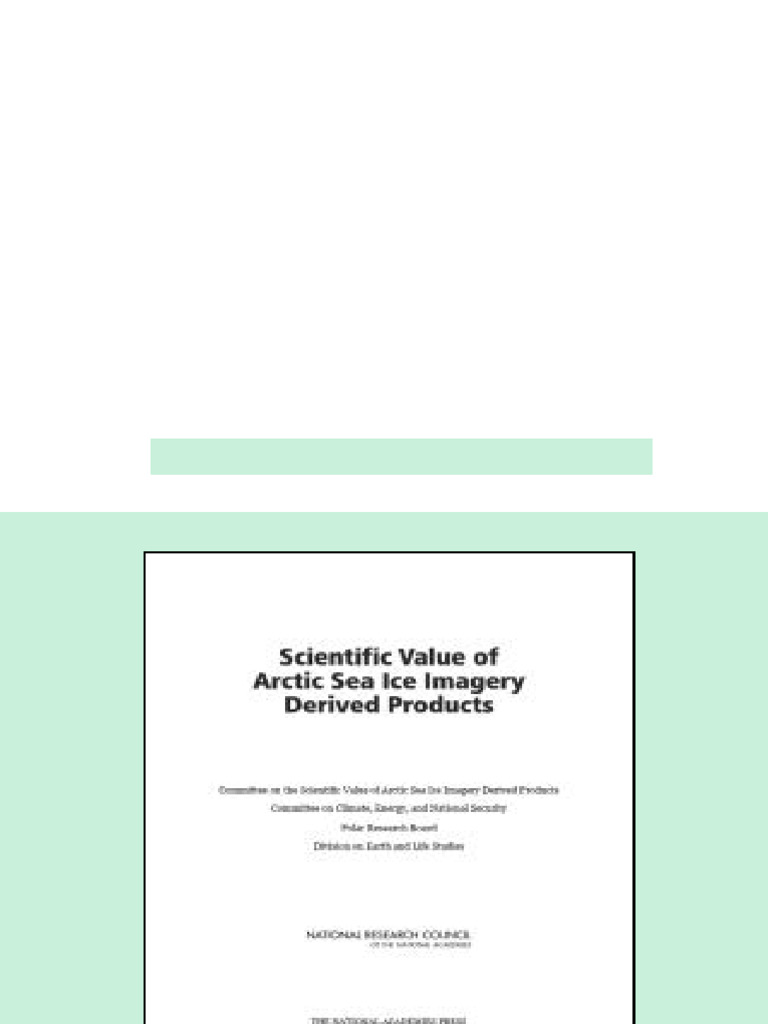 (Ebook) Scientific Value of Arctic Sea Ice Imagery Derived Products by ...