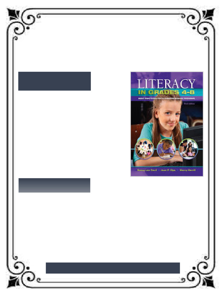 Literacy in Grades 4 8 Best Practices for a Comprehensive Program 3rd ...