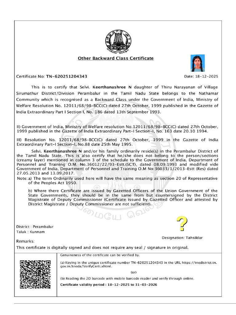 TN-620251204343 Certificate | PDF