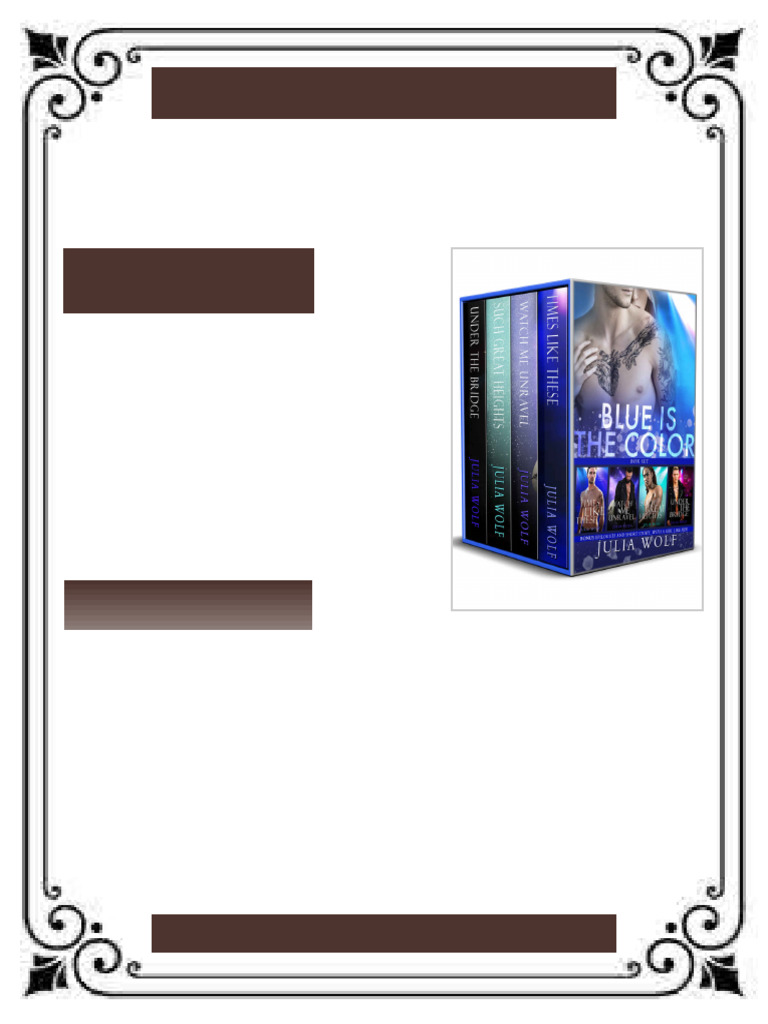 Blue is the Color Rock Star Romance Box Set 1st Edition Julia Wolf ...