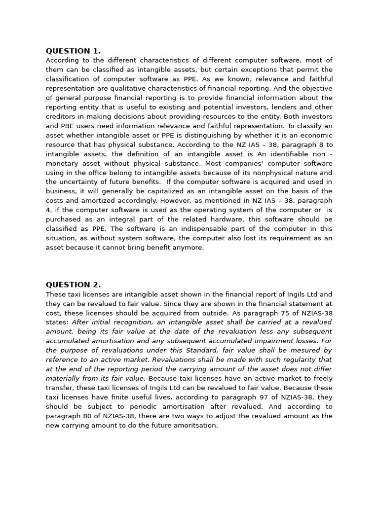 MMPA 501 Assignment | PDF | Intangible Asset | Fair Value