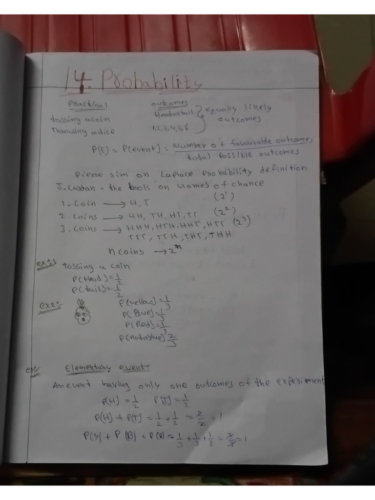 Maths Probability Notes | PDF