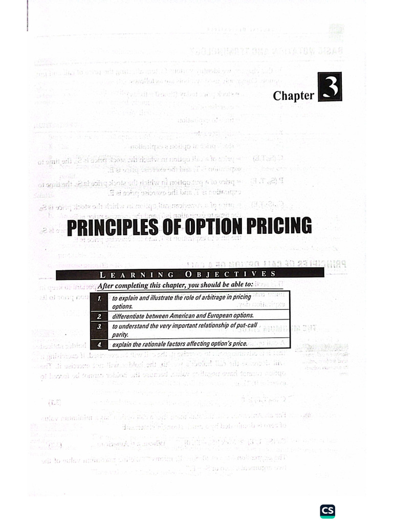 Ch.3 Principles of Options Pricing | PDF