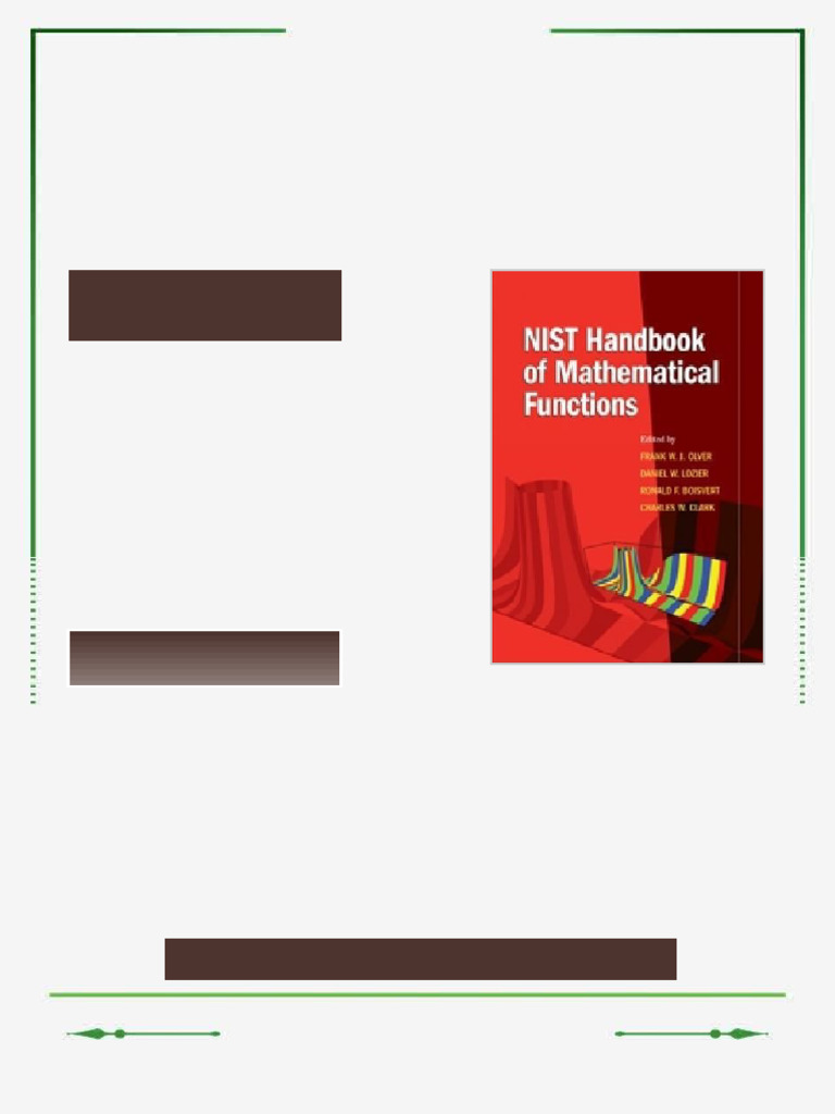 NIST handbook of mathematical functions 1 Pap/Cdr Edition Frank W. J ...