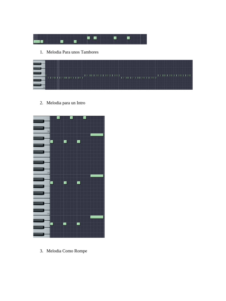Melodías para Ritmos y Estilos Musicales | PDF